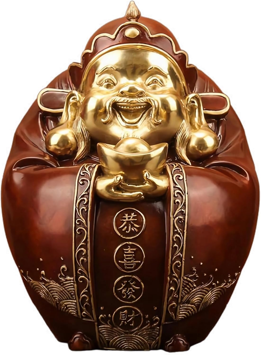 Amazon.com: Pure Copper CAI Shen Statue - God of Wealth and Fortune, Feng Shui Gifts, Caishen ...