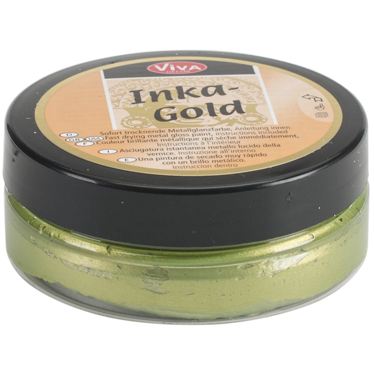 Viva Decor 50gm Inka Gold Metal Gloss Paint, Green Yellow : Amazon.in