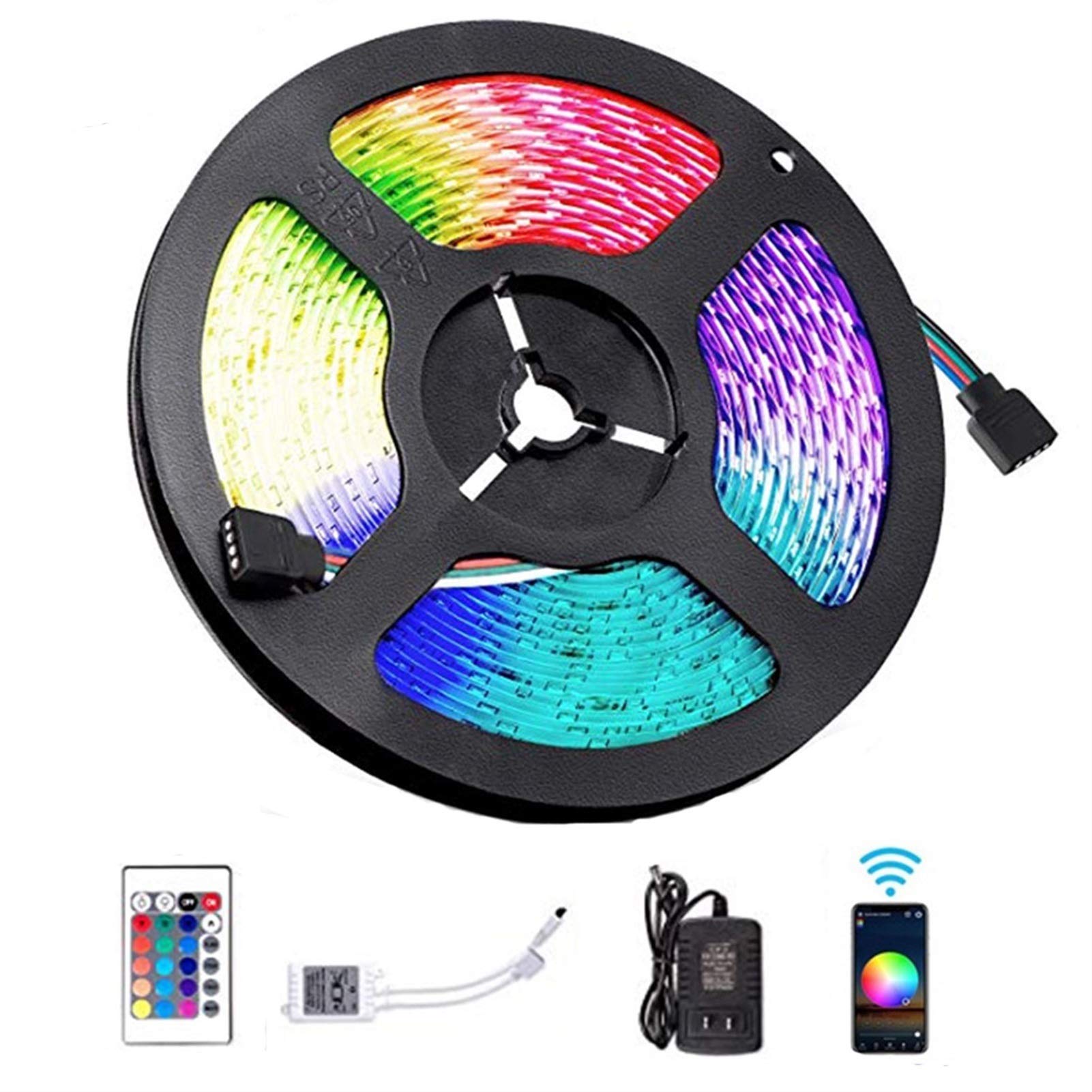 Buy LED Ribbon Lights WiFi LED Strips Lights 20M with 24 Key Remote ...