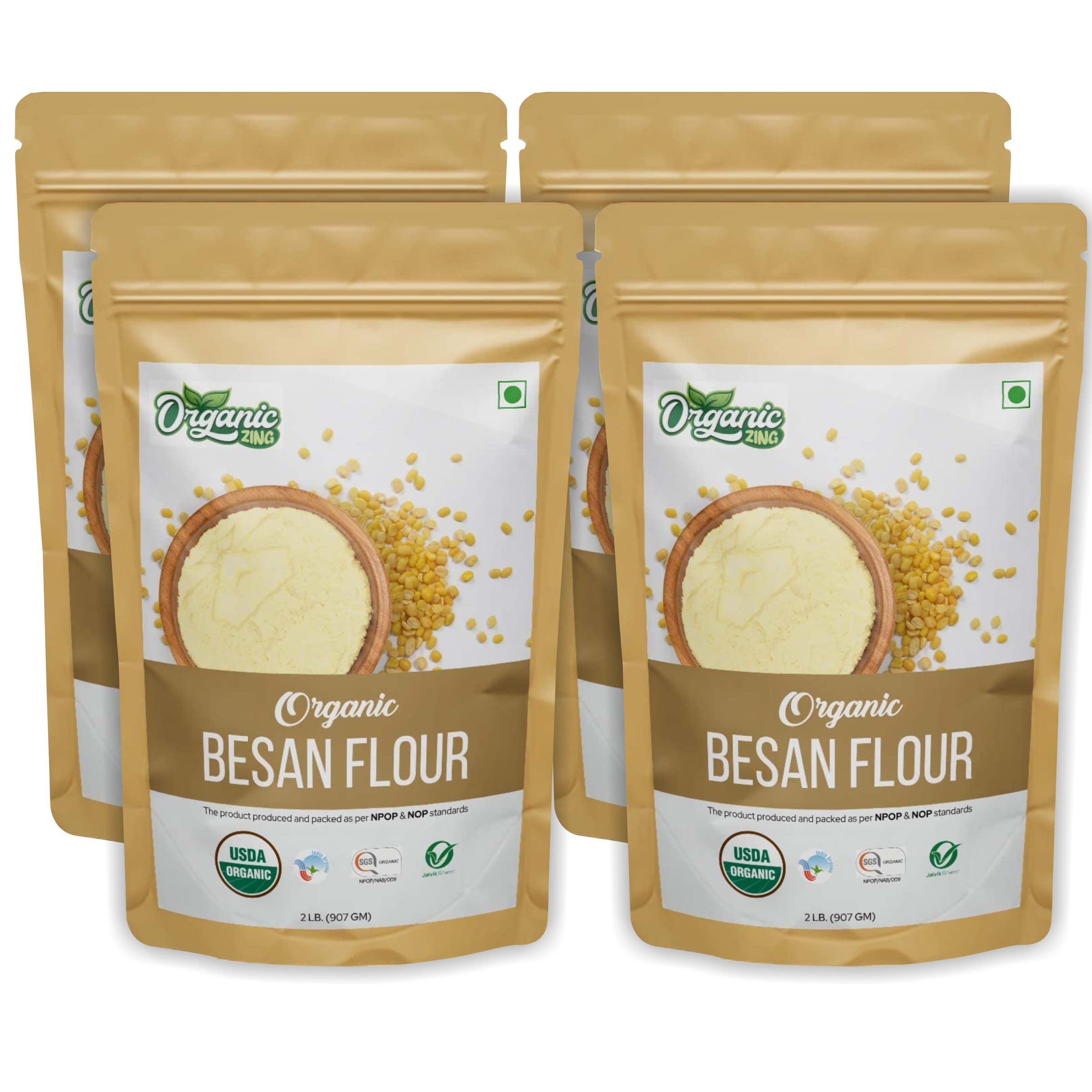 Organic Zing Organic Besan Flour also known as Chickpea Flour, Bengal ...
