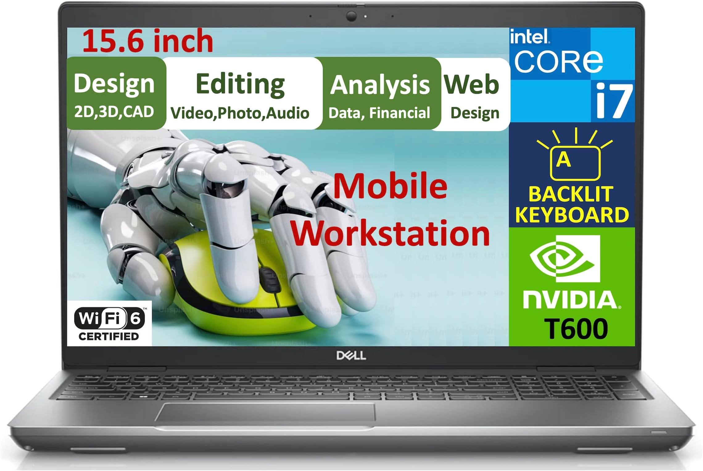 Dell Precision 3571 15.6" FHD Workstation Laptop (14-Core Intel i7 ...