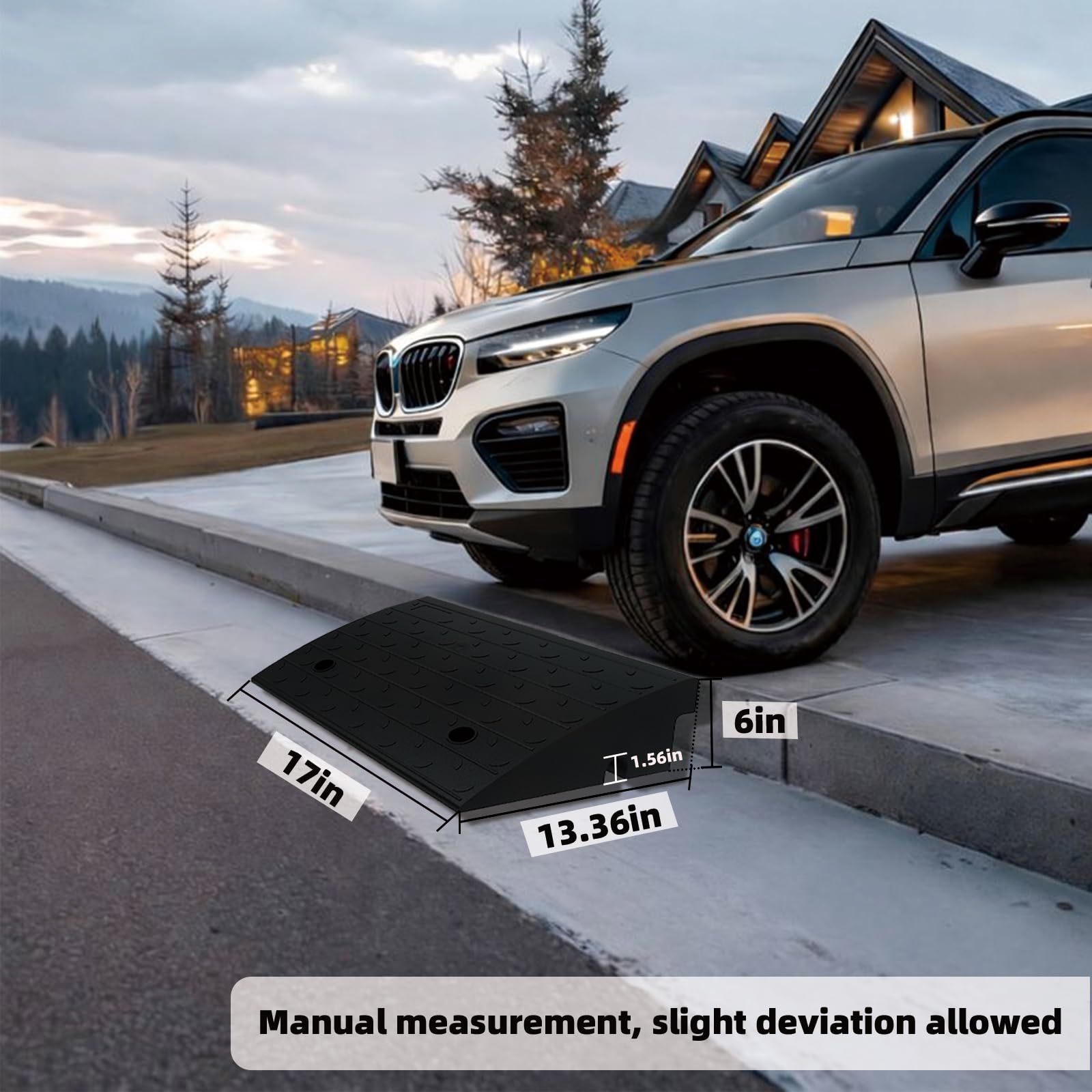 Snapklik.com : BESEA 2Pack Rubber Curb Ramp 6" Inch High 17" Length For ...
