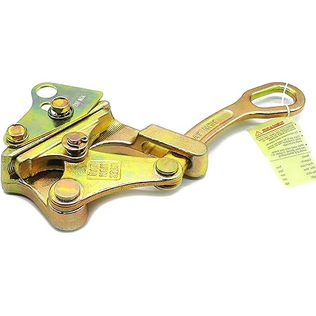 QWORK 1 T Cable Grip Wire Grip Steel Rope Jaw Puller for Wire Rope ...
