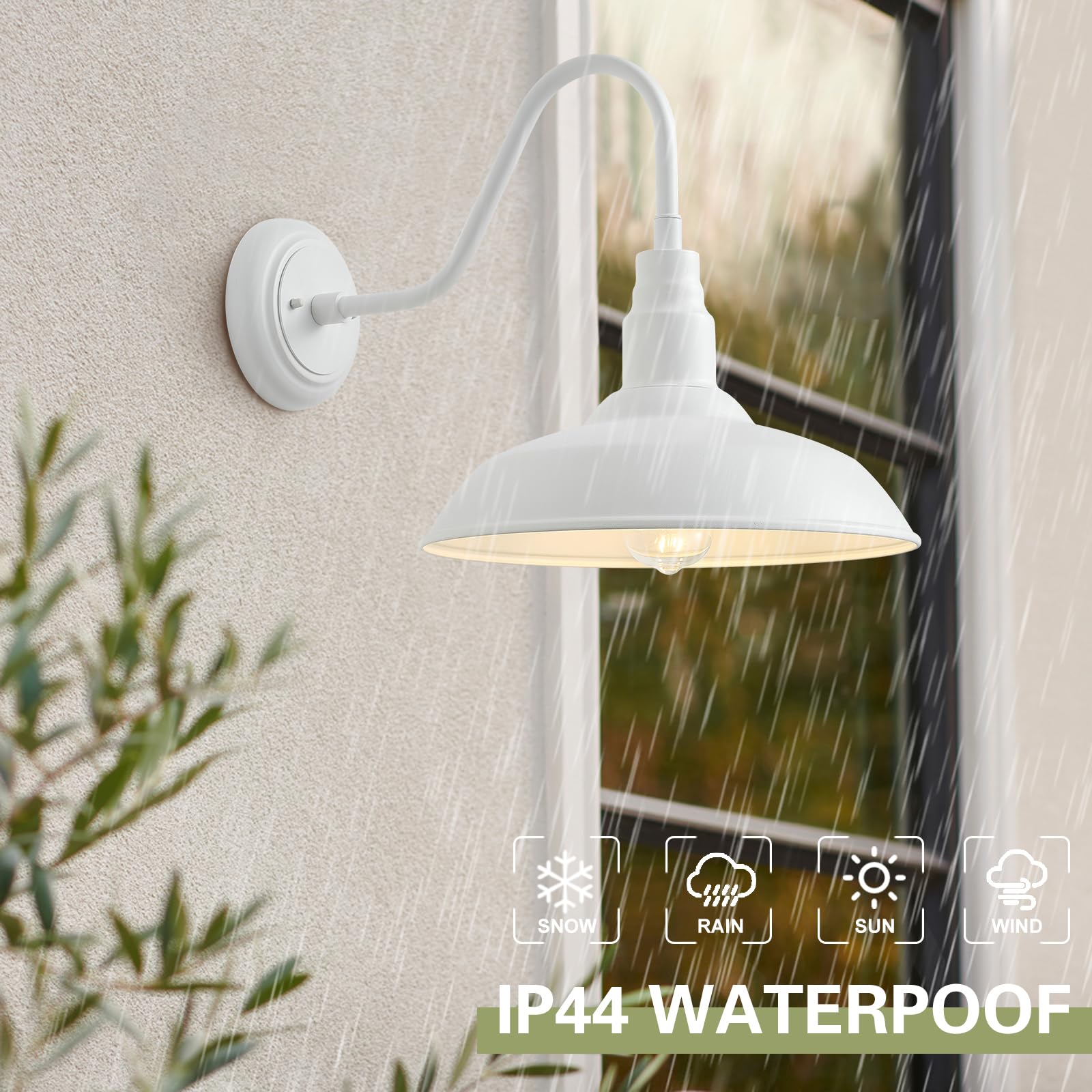 Exterior Gooseneck Light Fixtures Garage Doors Modern 16 Inch