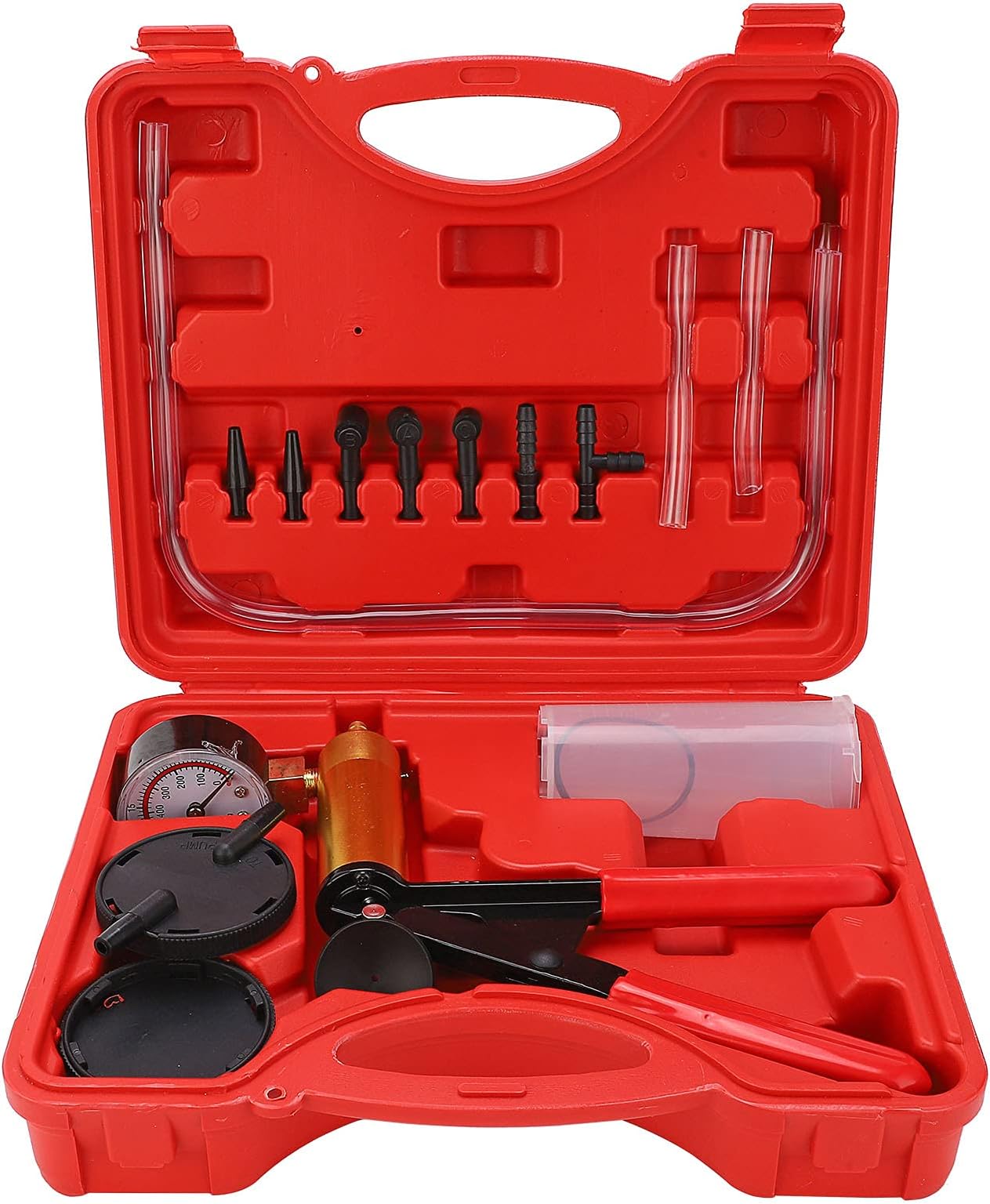 Qnkaa Brake Bleeding Kit Vacuum Pump One Man Hand Held Fluid Bleeder ...