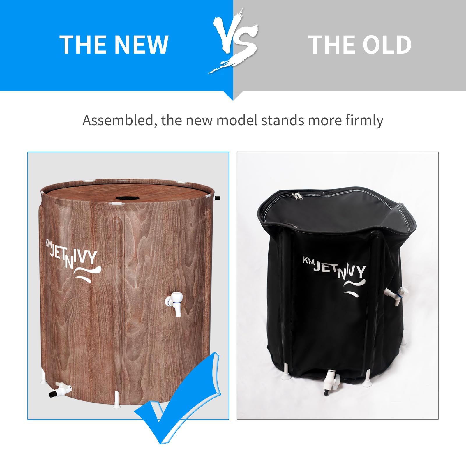 Snapklik.com : KMJETNIVY Rain Barrel Anti-Collapse Collapsible Rainwater Collection System
