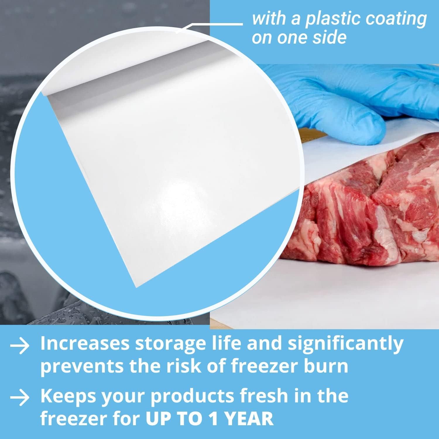 Snapklik.com : IDL Packaging 18" X 150 Mini Freezer Paper Roll For Meat ...