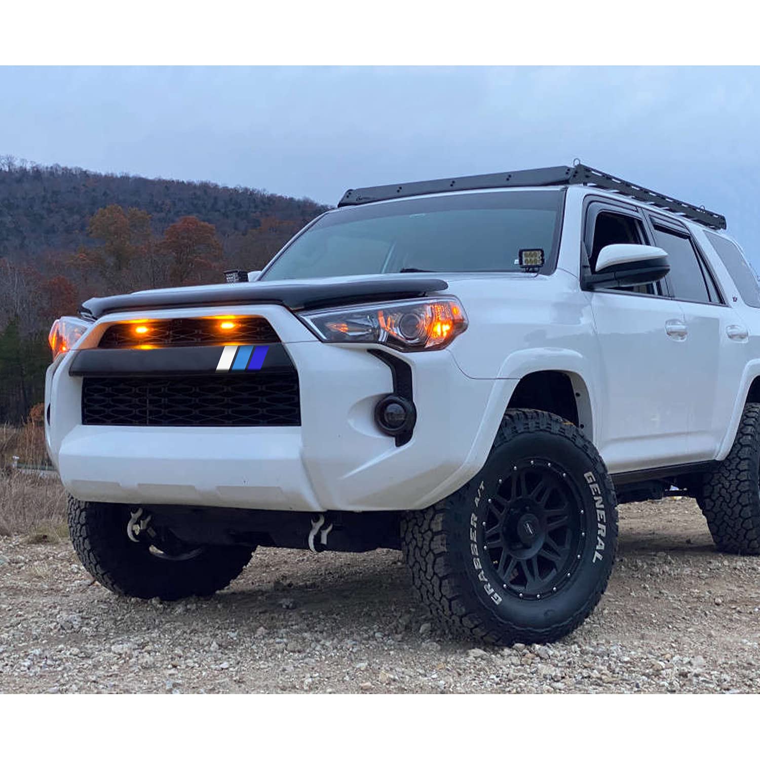 Snapklik.com : MOCHENT 2 Pcs Classic Retro Style Tri-Color Stripe Decal ...