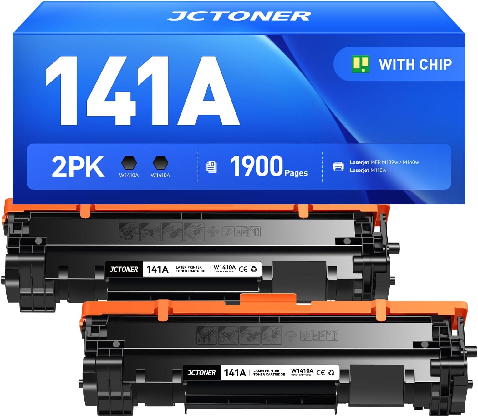 Amazon.com: 1 Pack 141A Black Toner Cartridge (with Chip) | Replacement ...