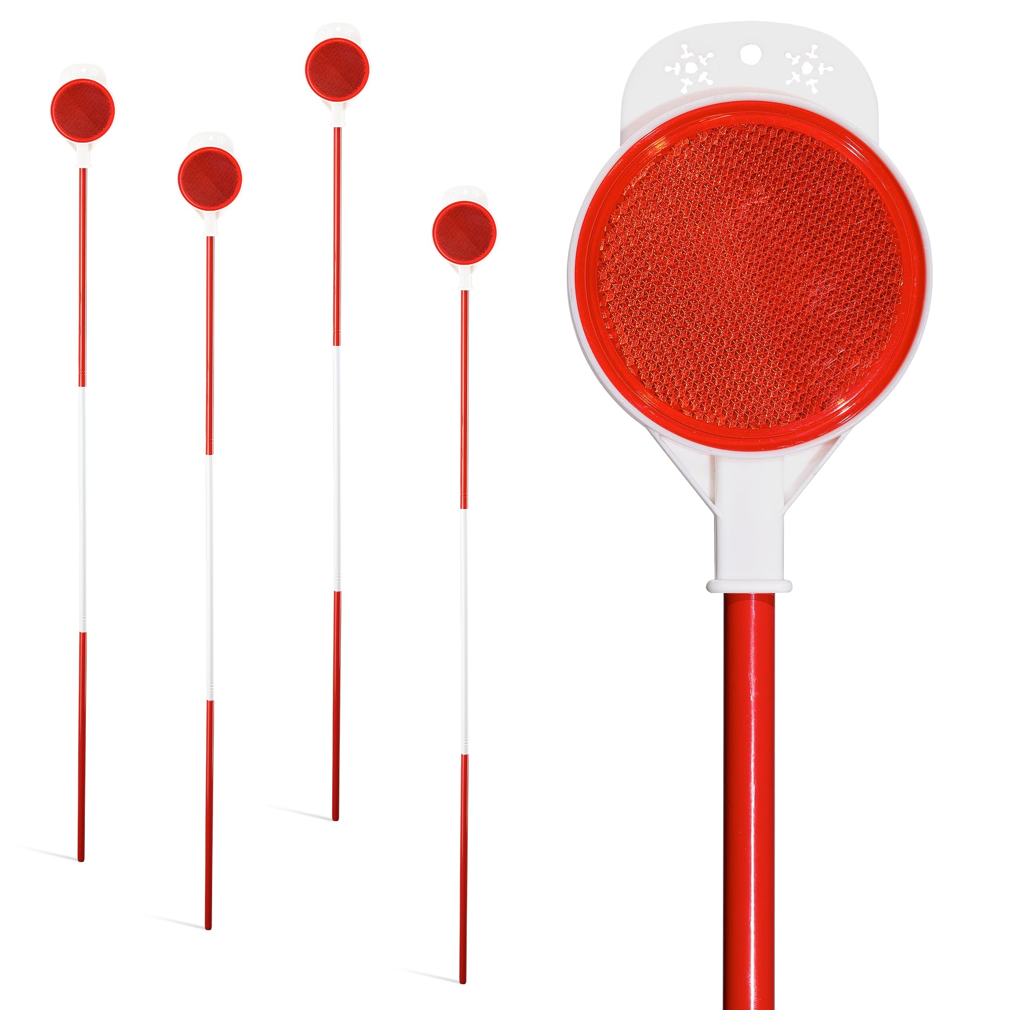 Reflective Driveway Markers, 48" High Visibility Driveway Reflectors ...