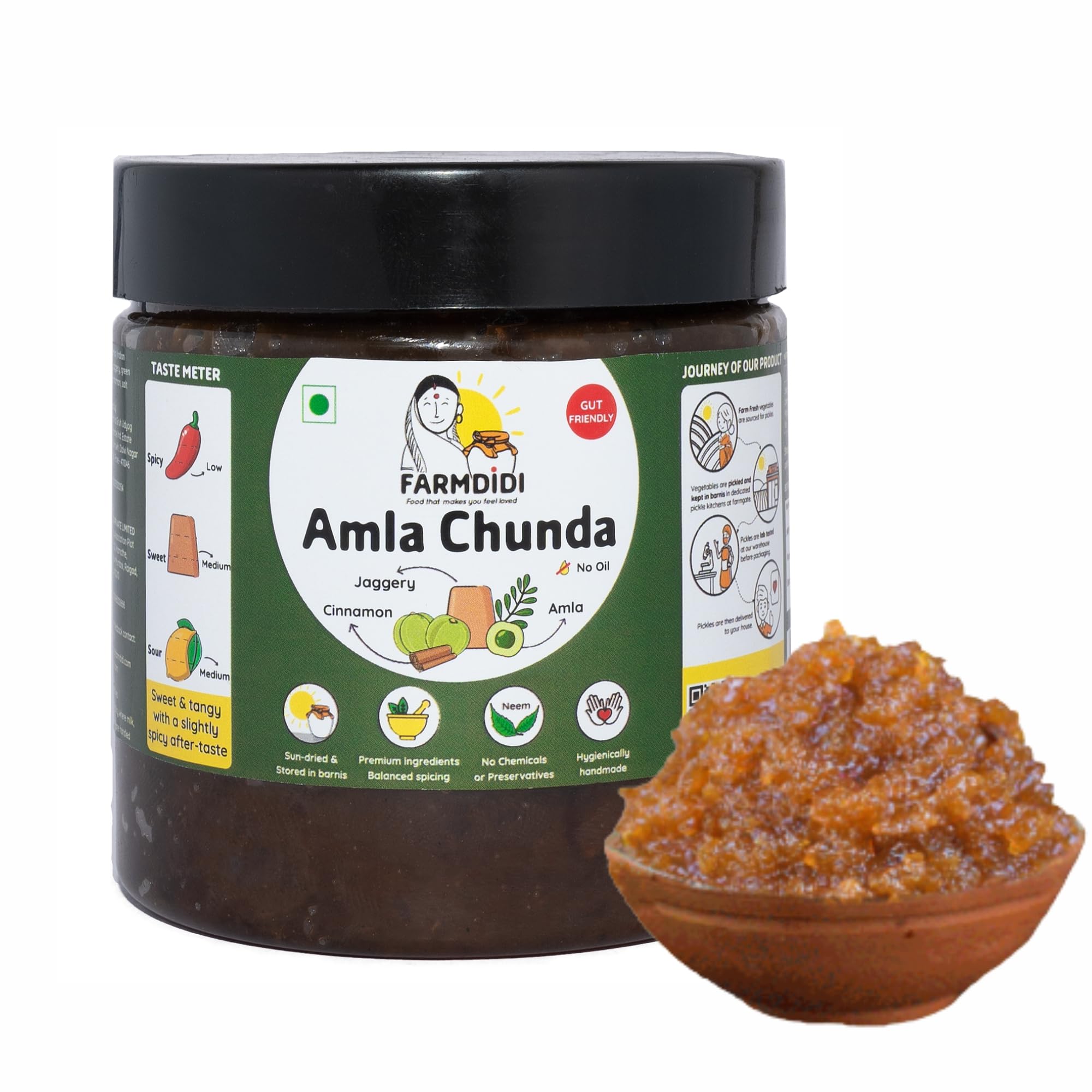 FarmDidi | Aavla Murabba with Jaggery 325G | Amla Chunda with Jaggery ...