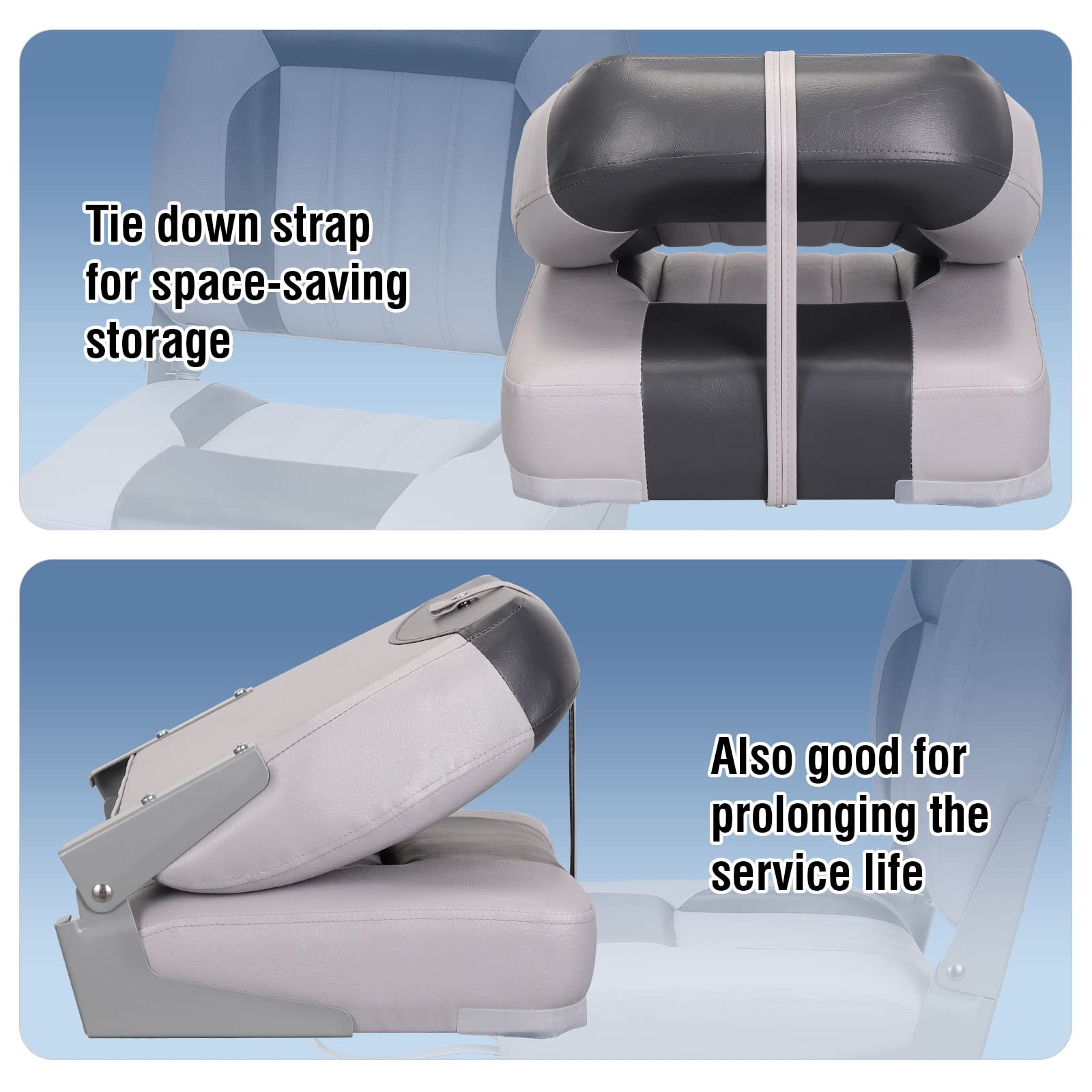 Snapklik.com : Leader Accessories A Pair Of Elite Low/High Back Folding ...