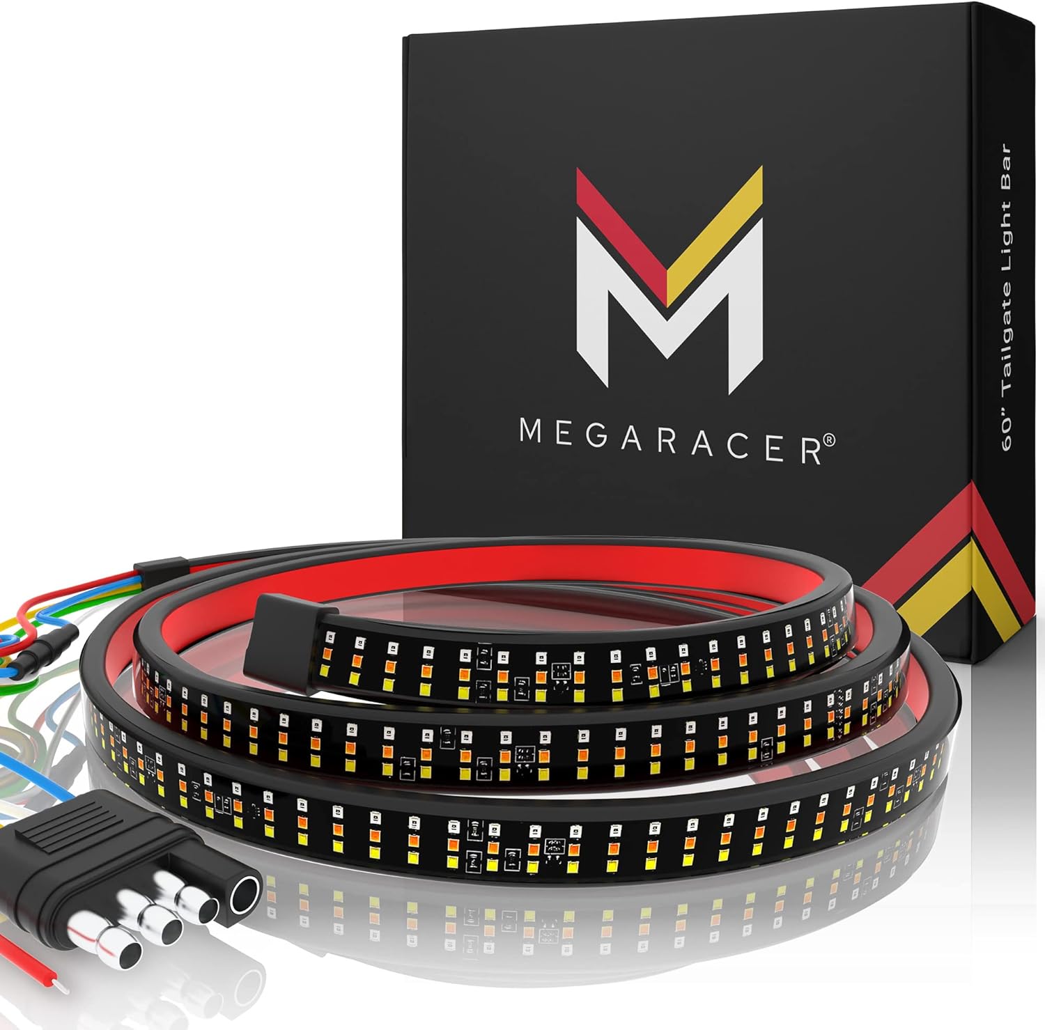 Mega Racer 60" Triple Row LED Tailgate Light Bar, 5 Functions - LED ...