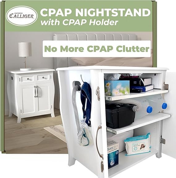 Amazon.com: Northwood Calliger Bedroom CPAP Nightstand with Drawers for ...