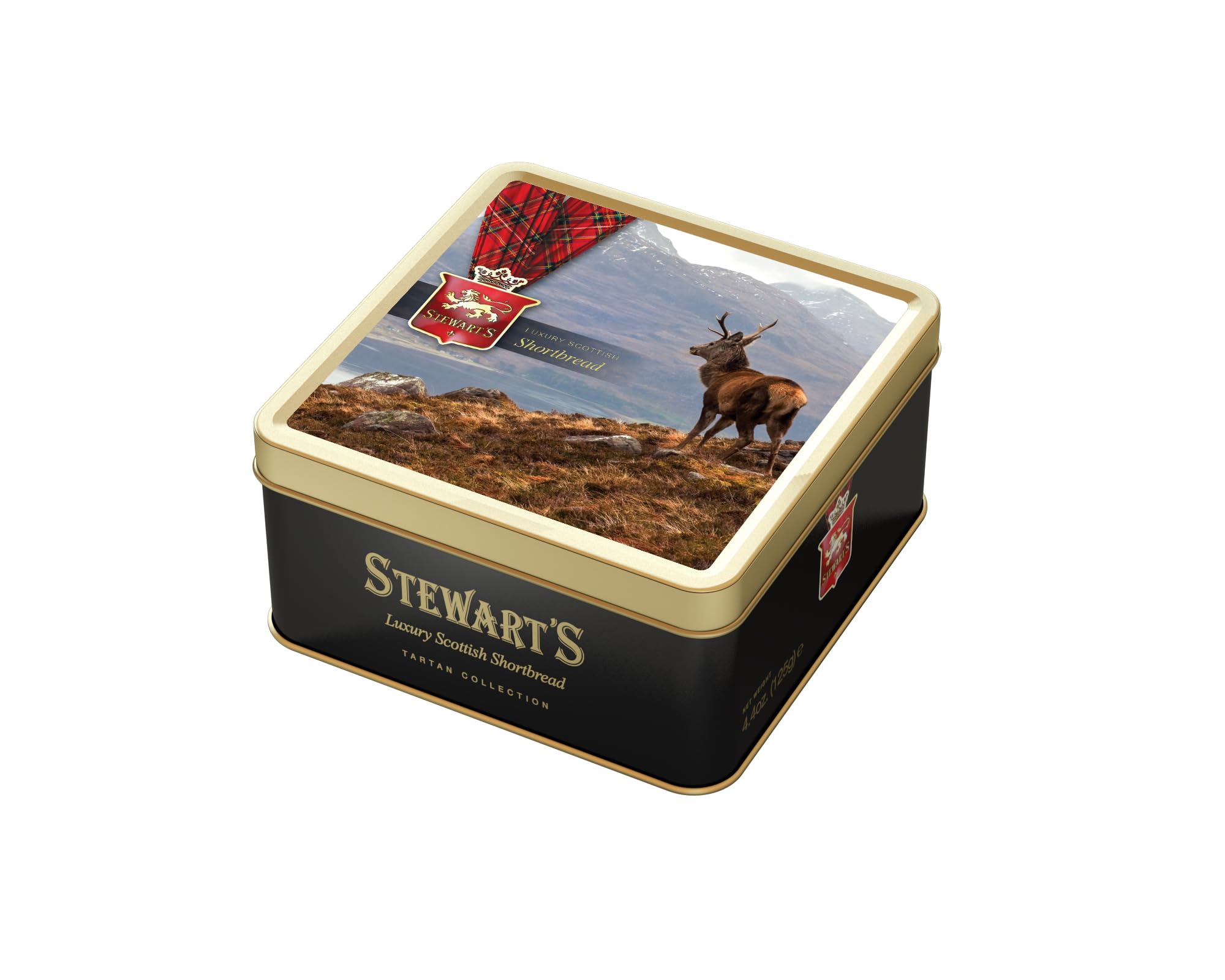 Stewart's - Highland Stag Shortbread Gifting Tin (125g) - Traditionally ...