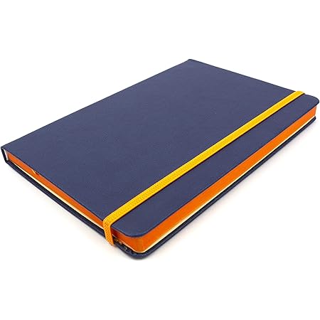 Executive Contrasting Paper Edge A5 Notebook New Lined Hardback Journal ...