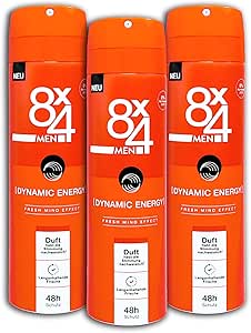 3 Pack 8X4 Deo Spray Men No.20 Dynamic Energy Deodorant 3 X 150 ML : Amazon.co.uk: Beauty