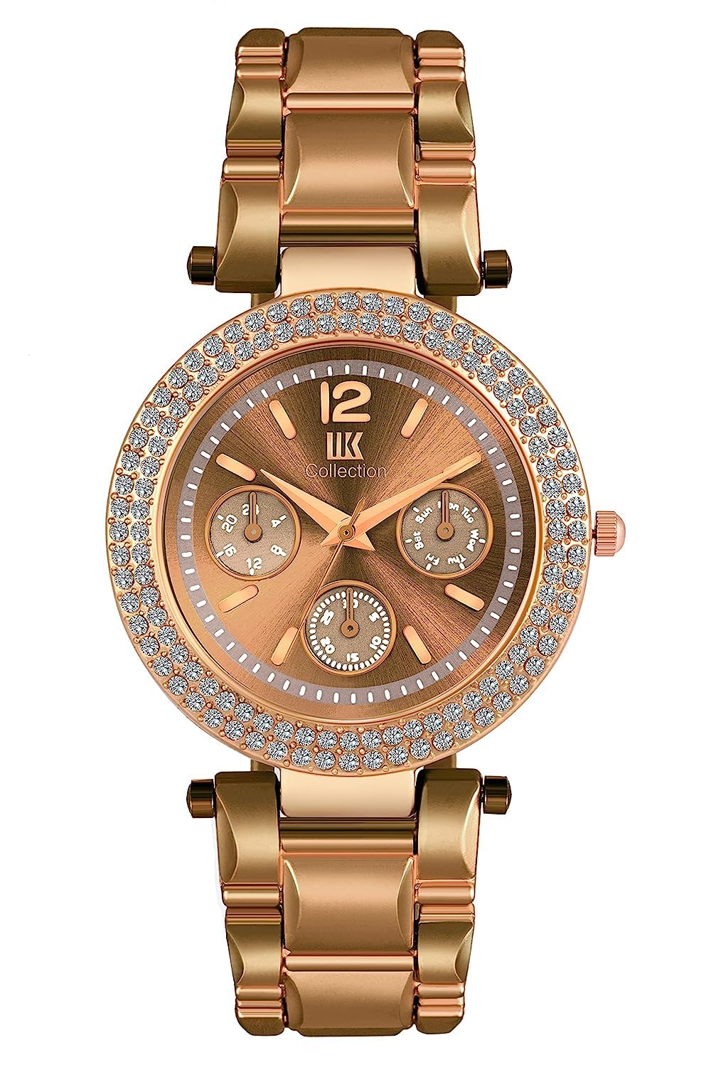 IIK COLLECTION Watches for Women Brown Dial and Band Stainless Steel ...
