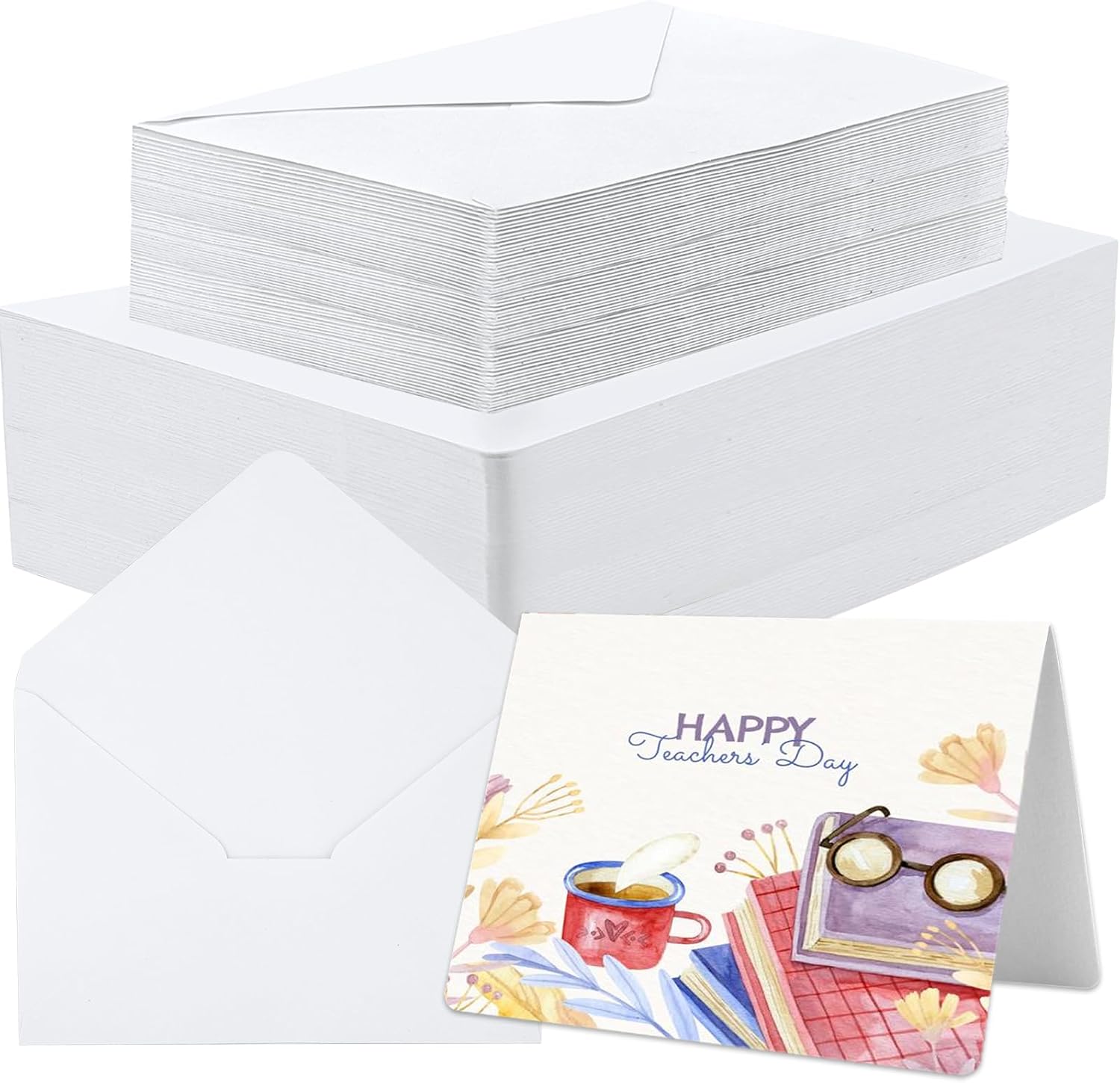 Amazon.com : 60 Set Blank Watercolor Cards with Envelopes, 140lb/300GSM ...
