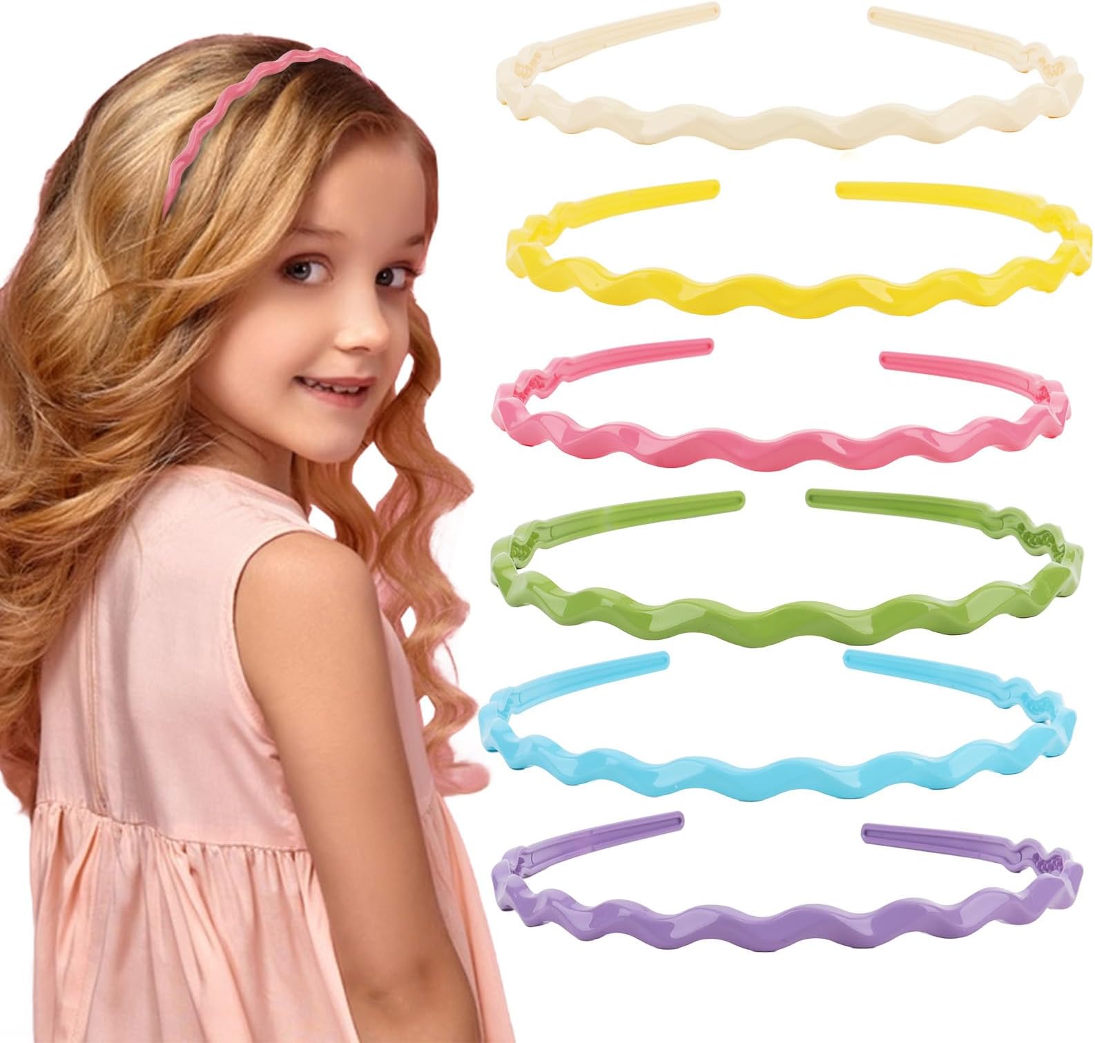Amazon.com: Springtime 12pcs Colorful Headbands for Girls Women Pigtail ...