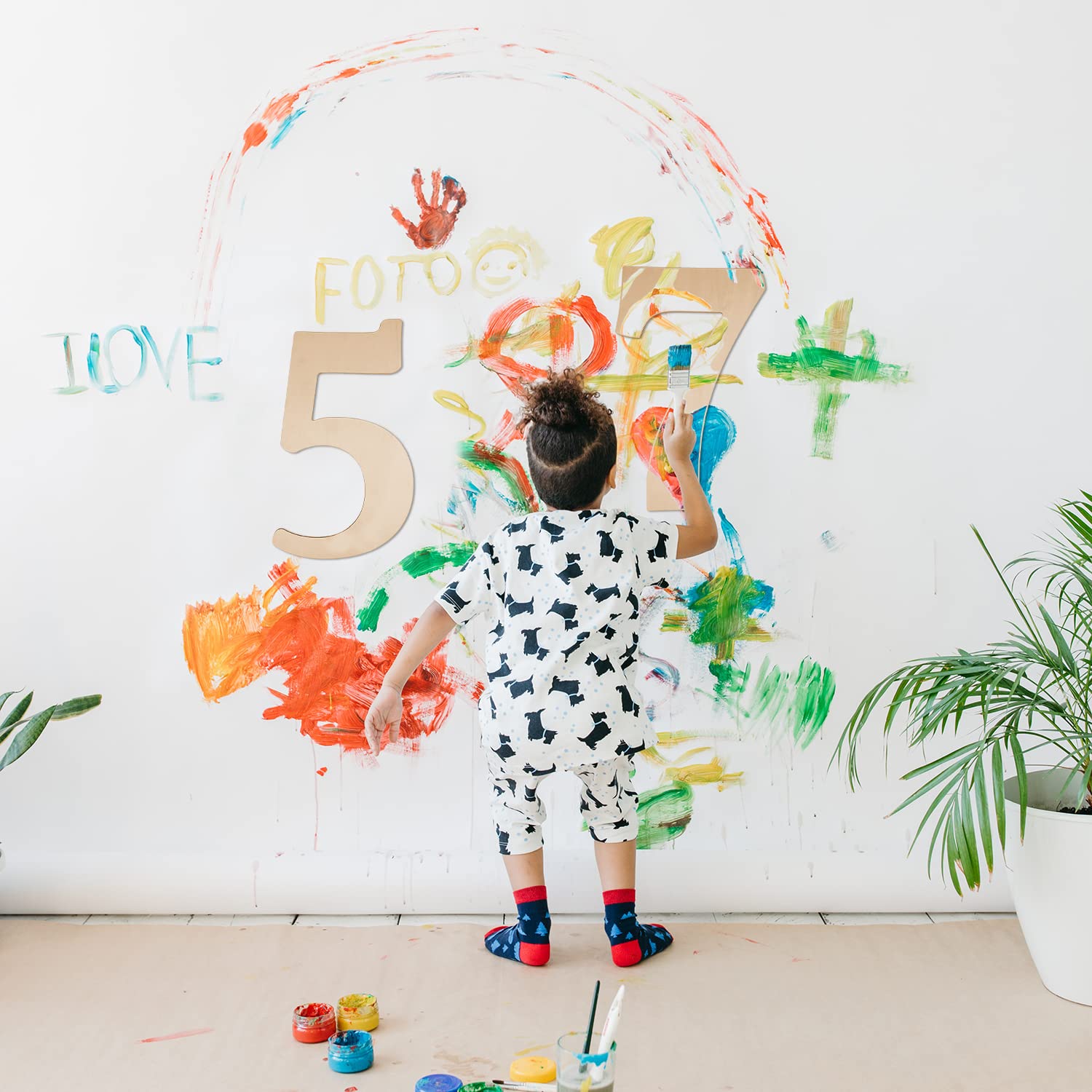 Snapklik.com : 17 Inch Large Wooden Numbers, Blank Wooden Number 9 ...