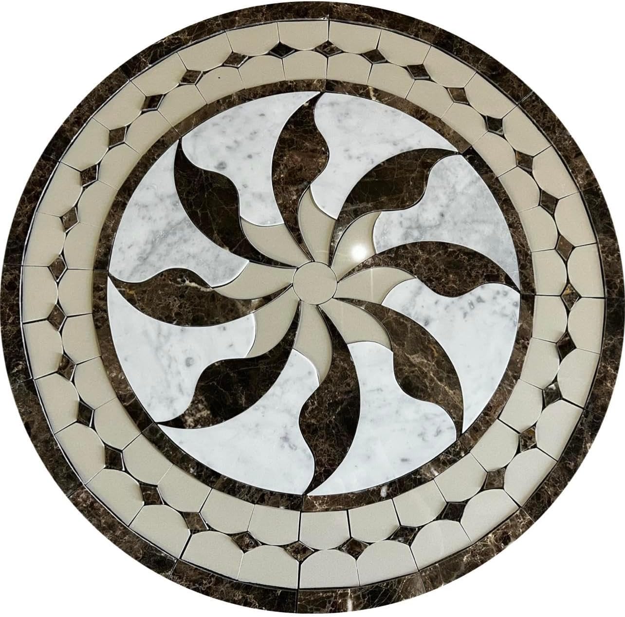 Floor Medallion Marble Tile 48''x48'' - Amazon.com