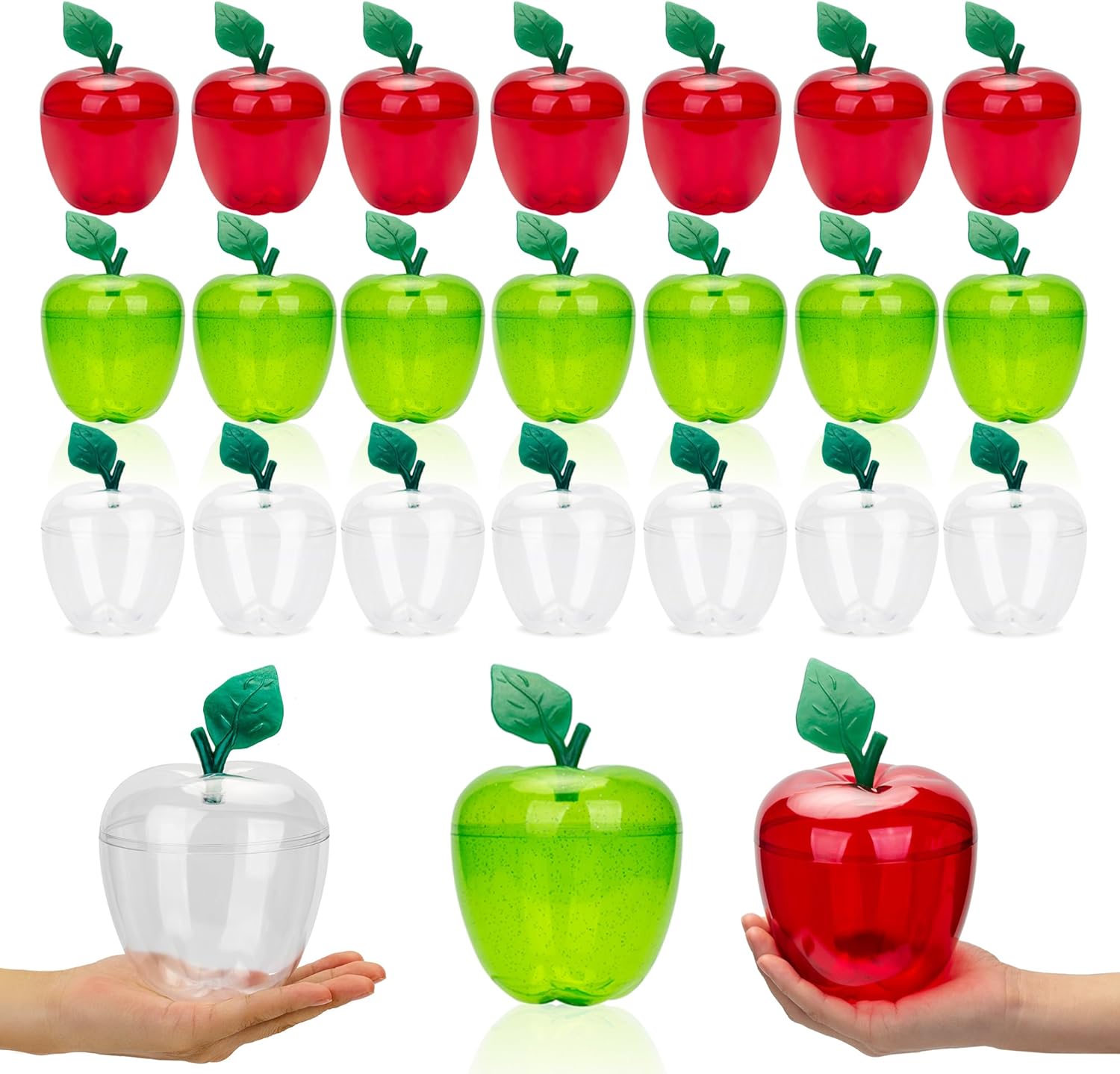 Amazon.com: HANZE Large Apple Container, Apple Shaped Candy Toy Santa ...