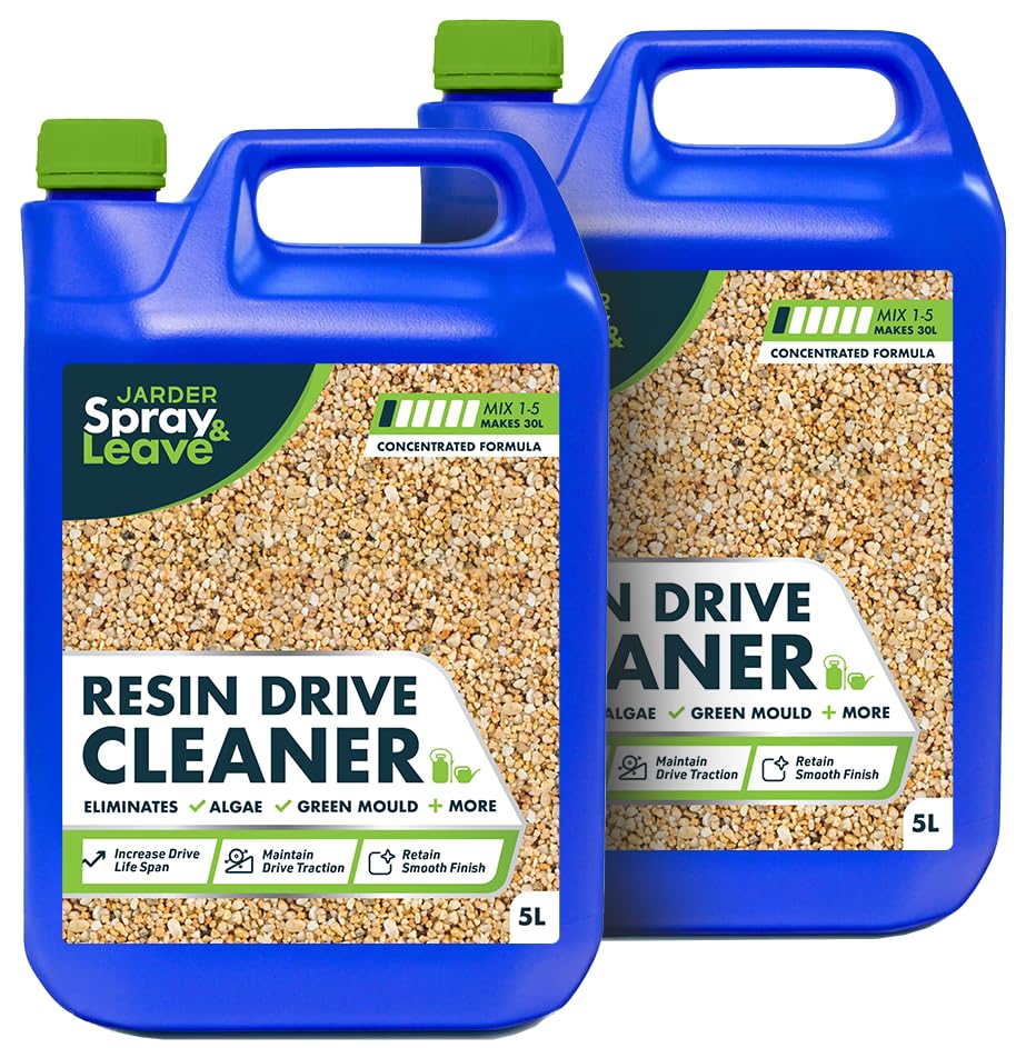 2 x 5L Jarder Resin Driveway Cleaner - Eliminates Algae and Green Mould ...