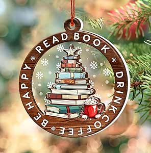 Amazon.com: Book Christmas Ornament - Book Ornaments for Christmas Tree ...