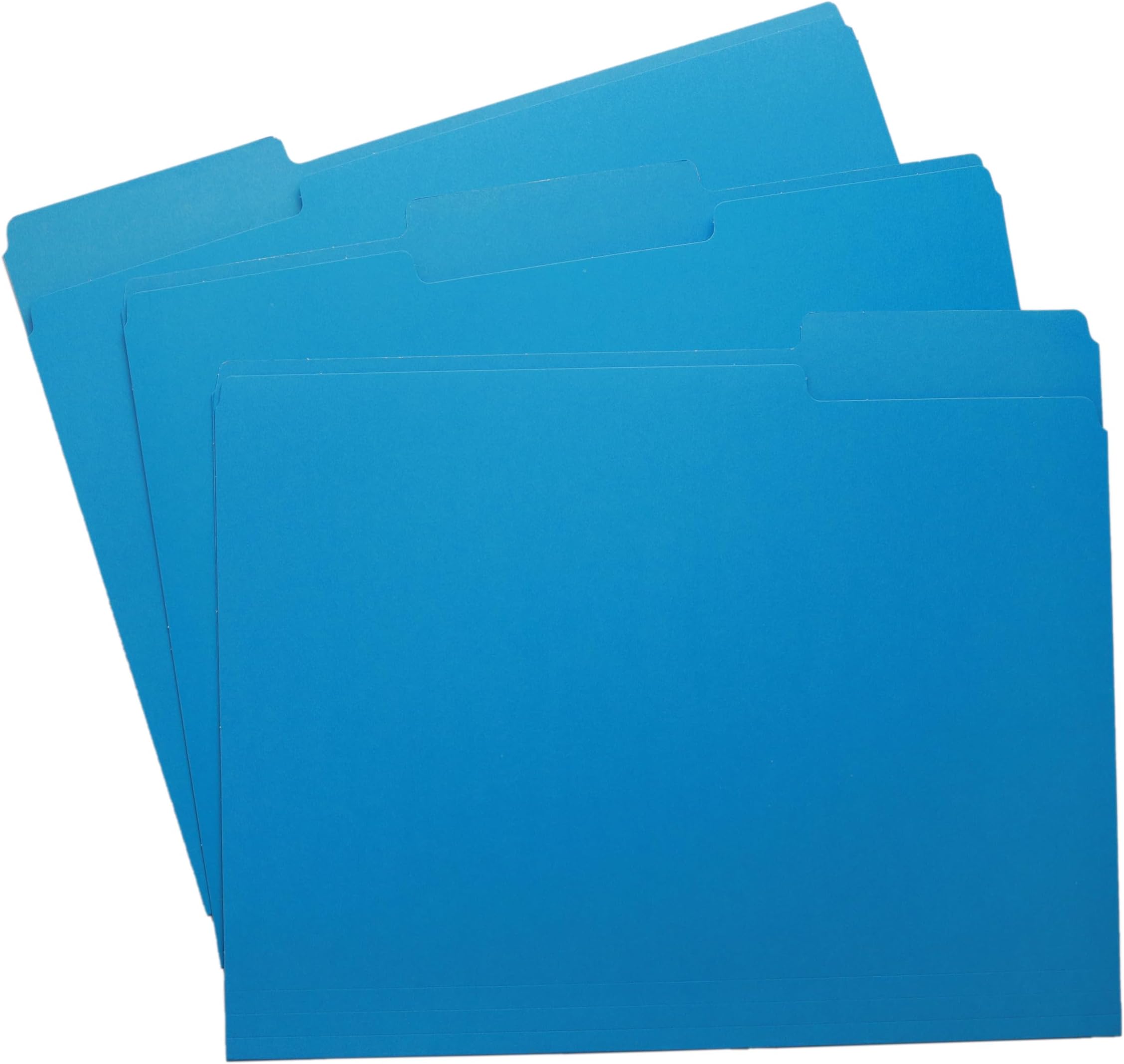 Amazon.com : Blue File Folders, 1/3-Cut Tabs, Letter Size, 12-Pack ...