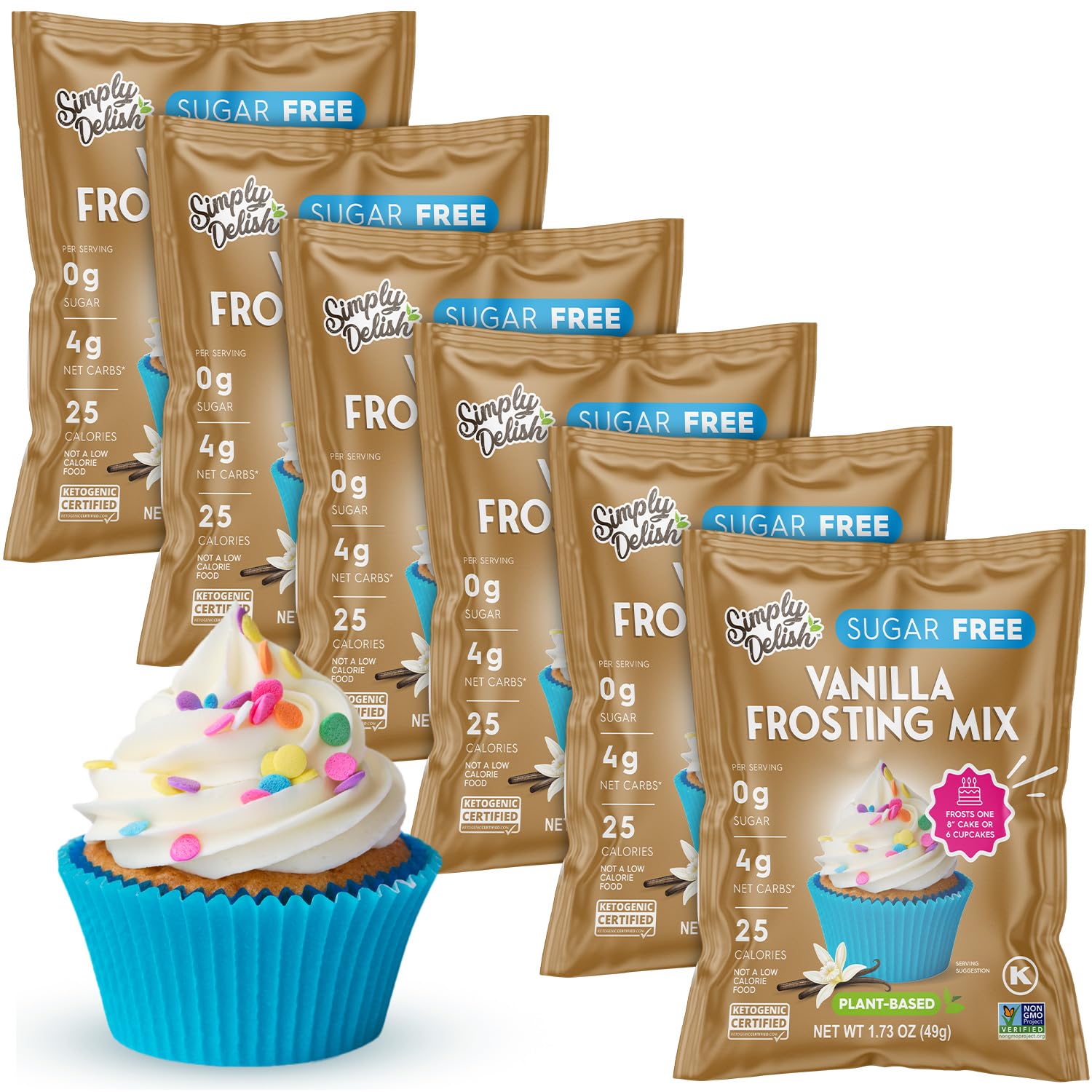 Amazon.com : Simply Desserts Vanilla Frosting Mix, Sugar-Free, 6-Pack ...