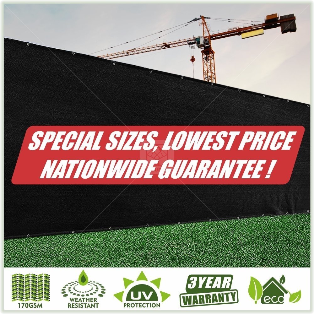 Snapklik.com : ColourTree 6 X 10 Black Fence Screen Privacy Screen