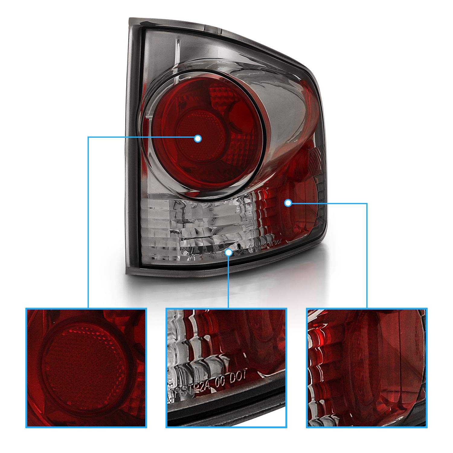 Snapklik.com : AmeriLite For 94-04 Chevy S-10 / GMC Sonoma / 96-00 ...