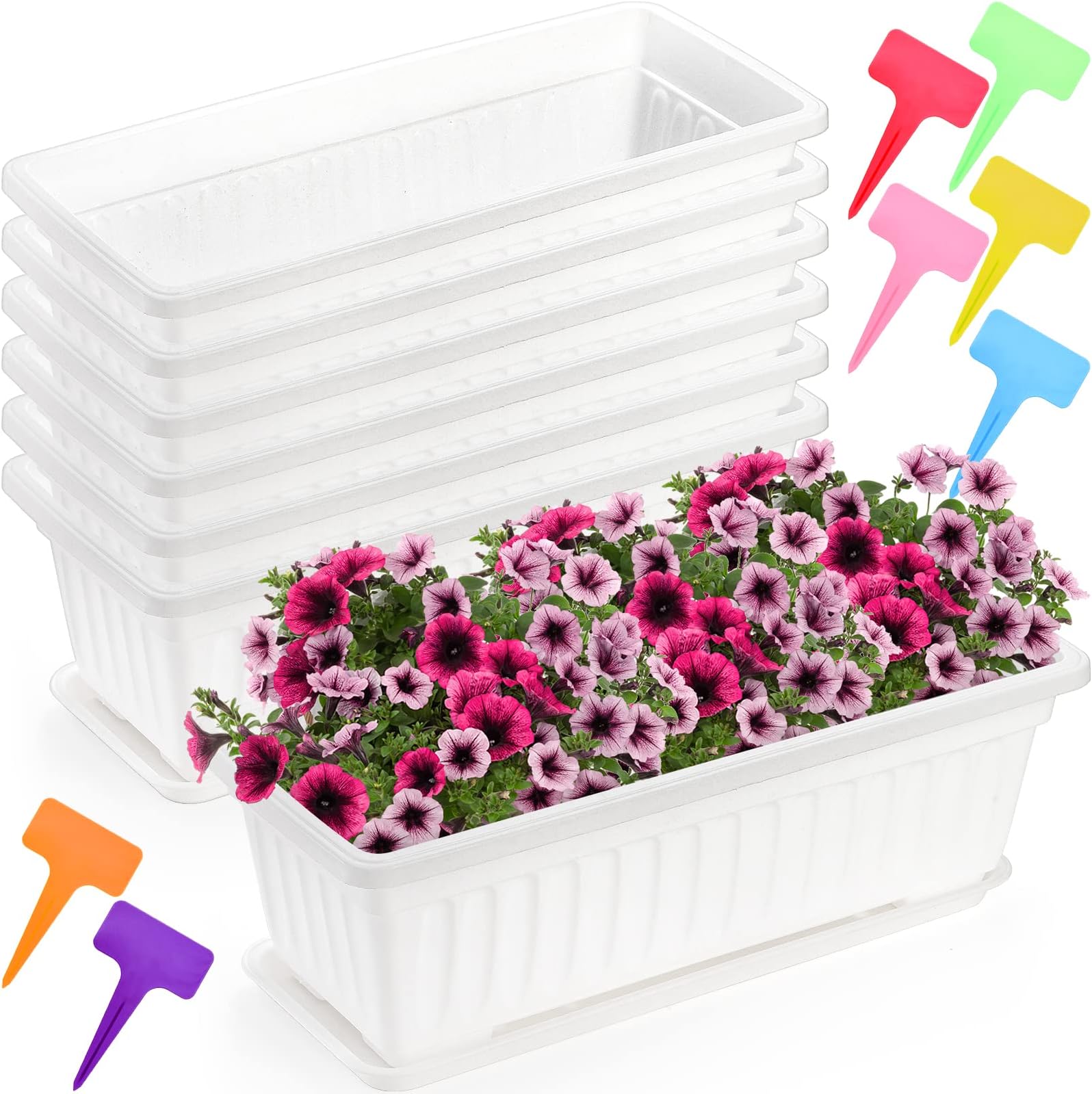 Amazon.com : TABOR TOOLS Plastic Window Box Planter with Drainage Plug ...