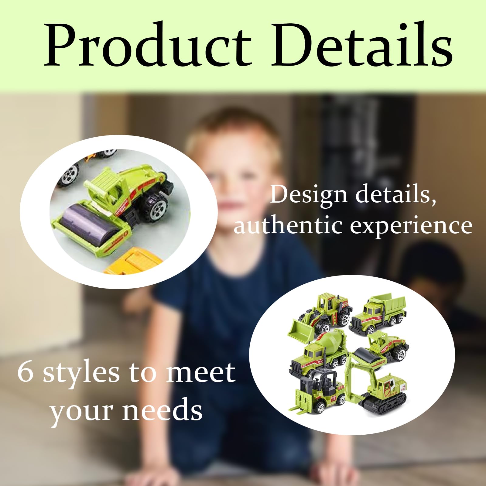 6Pcs Tractor Toy Set, Farm Toy Set for Kids, Educational Combine ...