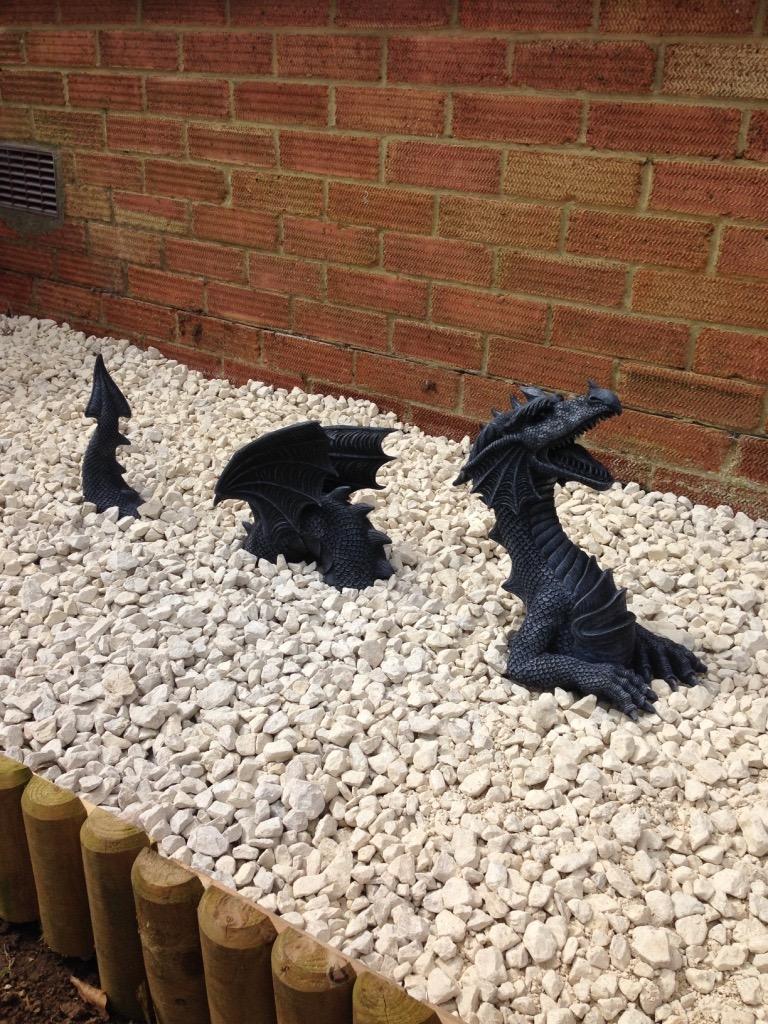 MCM Large 3-Piece Dragon Figurine : Amazon.co.uk: Garden