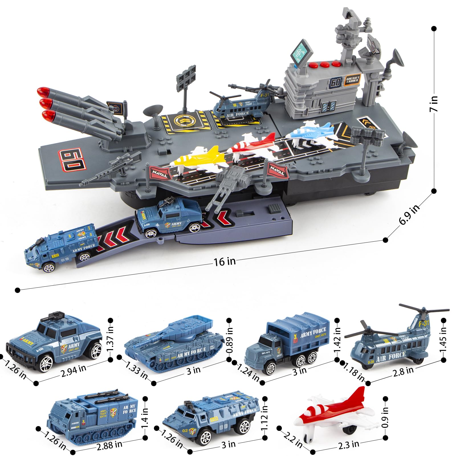 Snapklik.com : Aircraft Carrier Toy For Boys,Military Naval Ship Play Set
