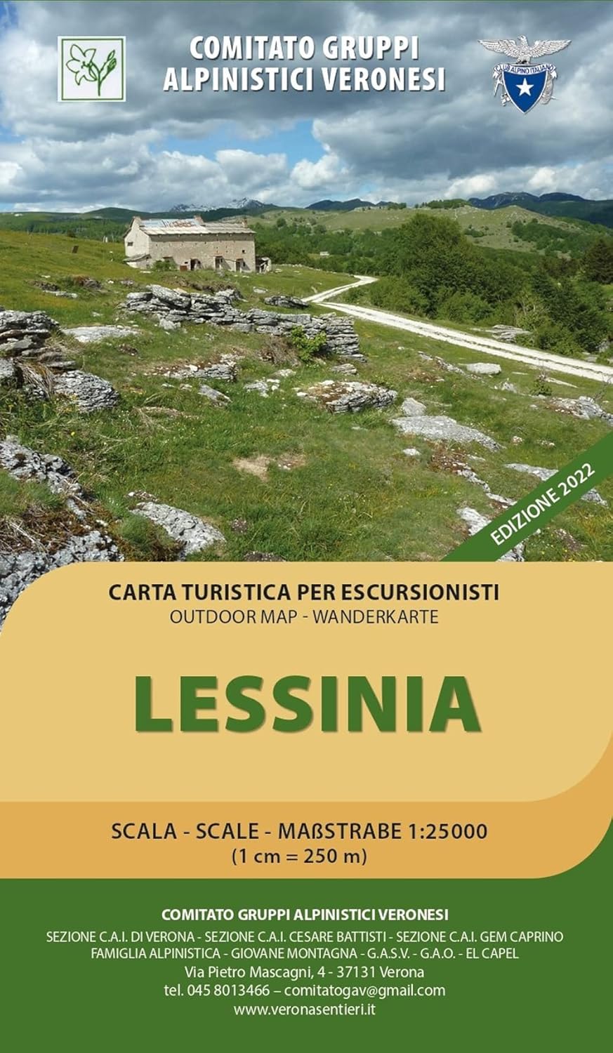 Lessinia. Carta turistica per escursionisti 1:25.000. Outdoor map ...