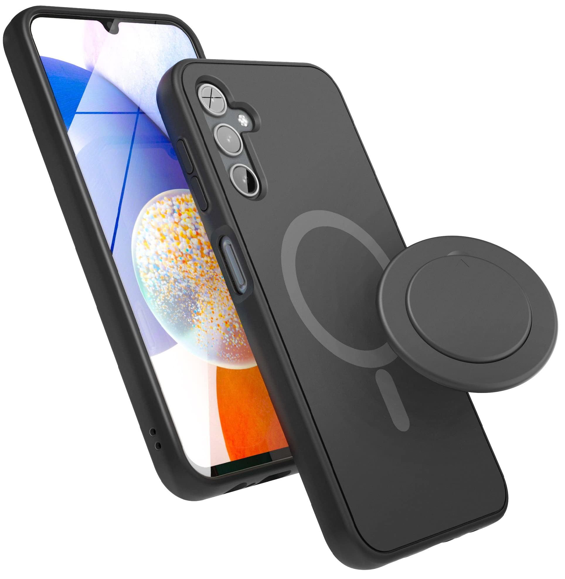 Amazon.com: ENCASED Magnetic Samsung Galaxy A14 5G Case with Phone Grip Kickstand - Compatible ...