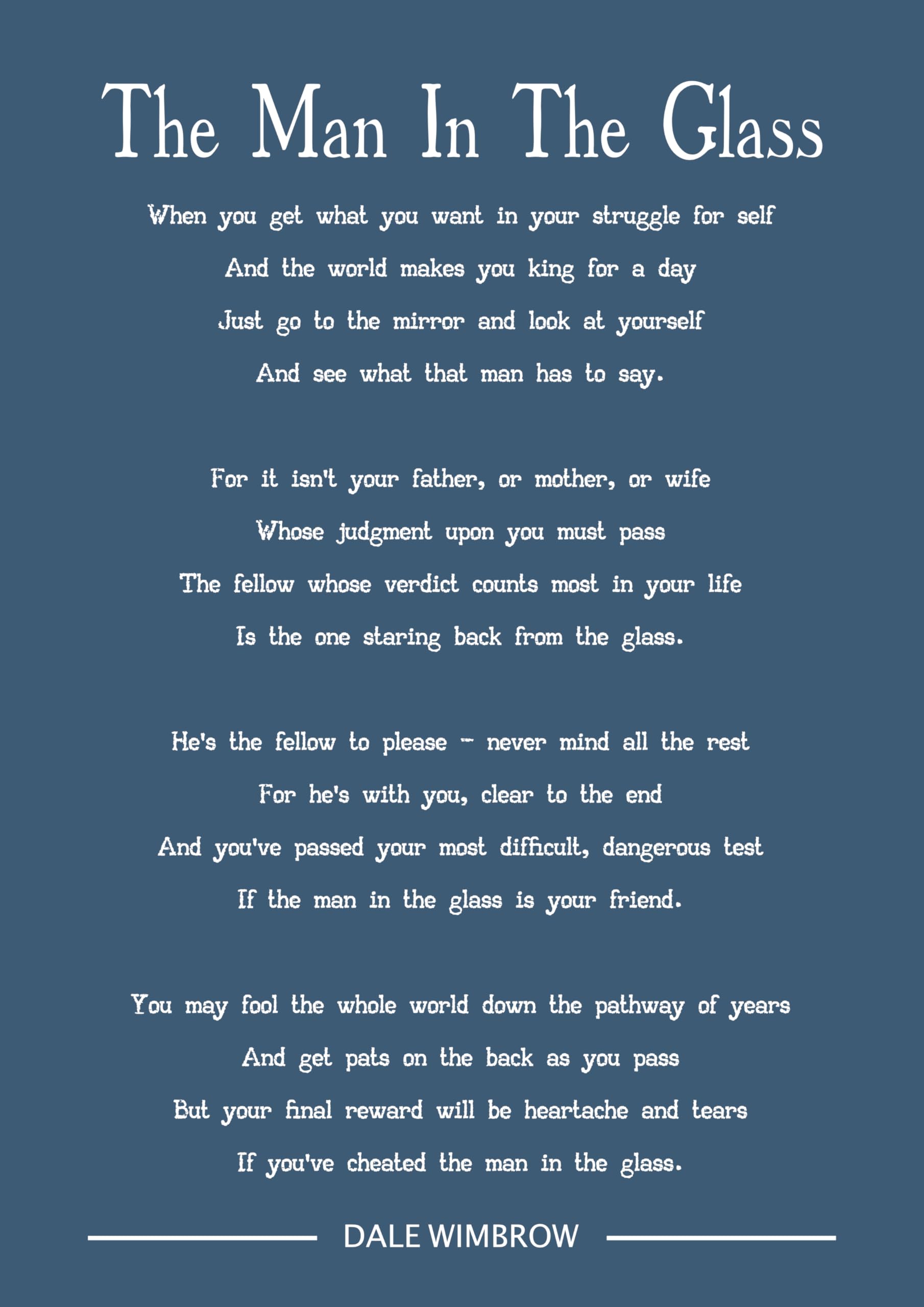 Glasses Poem Blue Wallpapers