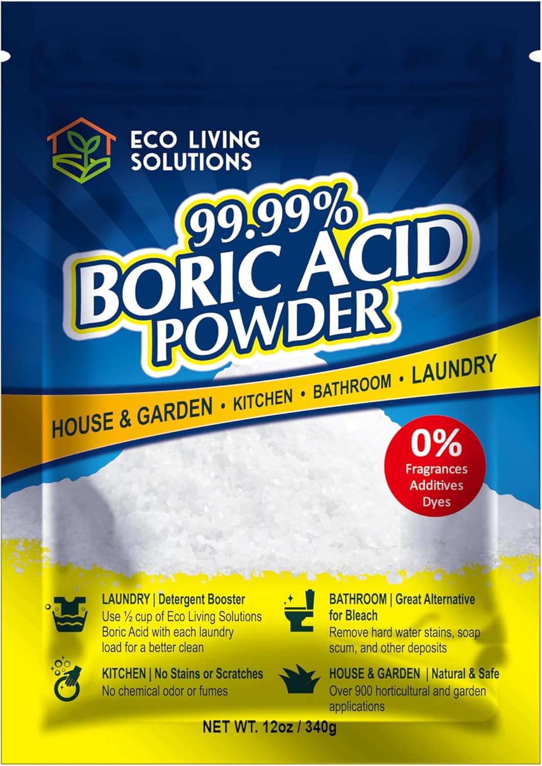 Amazon.com: Eco Living Solutions - 99.99% Boric Acid Powder ...