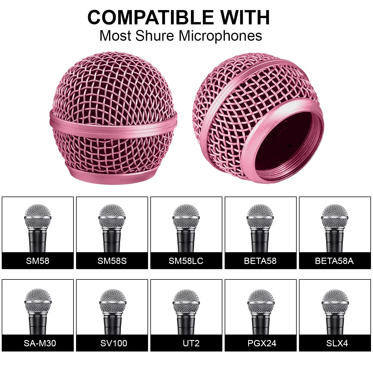 Microphone Head Replace, Steel Mesh Mic Grille Heads, Grille Mic Ball ...