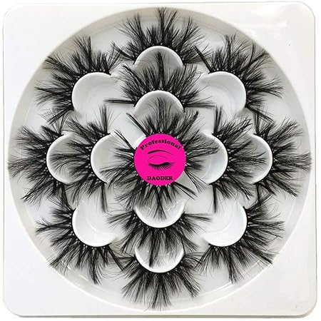 Amazon.com: MIKIWI 25mm Lashes, Dramatic 6D Faux Mink Lashes, Fluffy ...