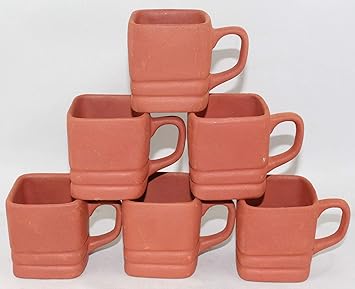 Buy Odishabazaar Terracotta(Real Mitti) Unglazed Clay Mud Tea Cup - Set ...