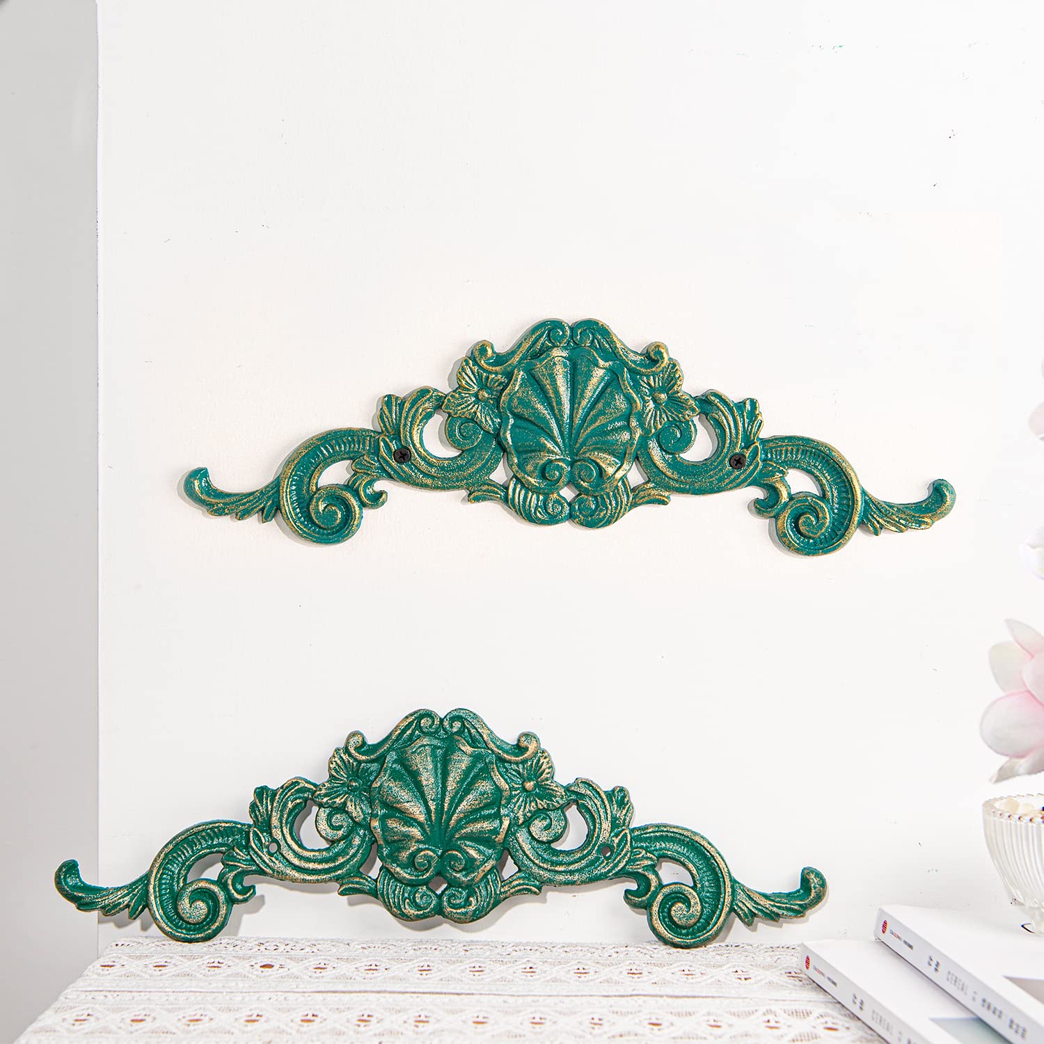 Metal Onlays And Appliques Amazon.com: Sungmor 2PC Cast Iron Fleur De