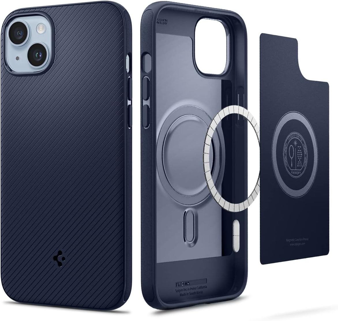 Spigen Liquid Air Back Cover Case Compatible with iPhone 14 (TPU | Navy ...