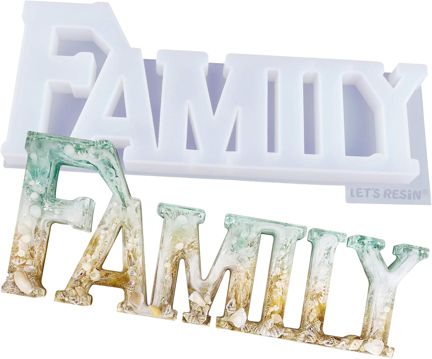 Amazon.com: LET'S RESIN Family Molds Silicone Resin Molds, Resin ...