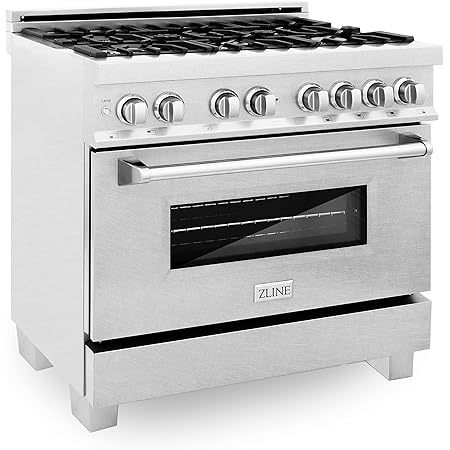 Amazon.com: ZLINE 36" 4.6 cu. ft. Dual Fuel Range with Gas Stove and ...