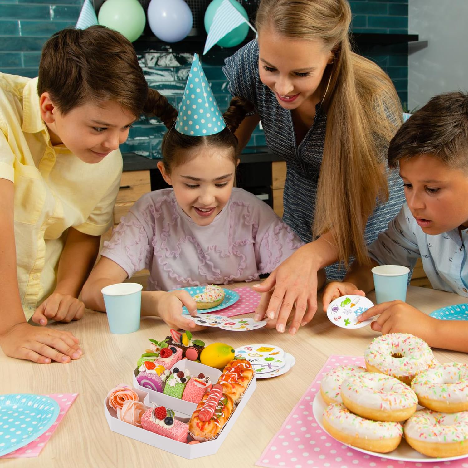 Boite Bento Cake Coptiner Lot De 50 Boîtes à Cupcakes à 2 Trous Avec ...