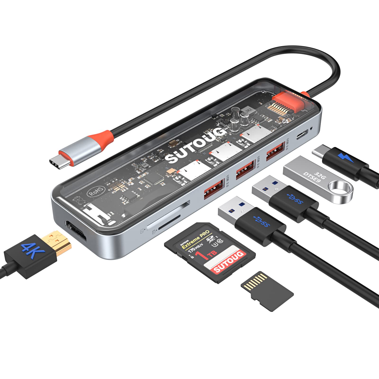 Snapklik.com : 7 In 1 USB C Hub